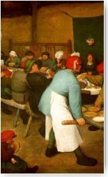 Le repas de noce de Pieter Brueghel l'ancien.
